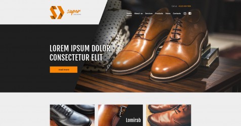 Leather shoes Fashion HTML template